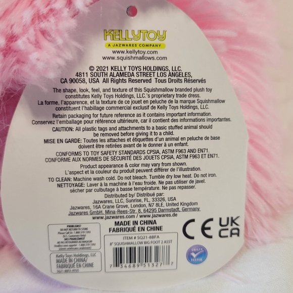 Squishmallows | Toys | Nwt 8 Brina The Big Foot Squishmallow Kellytoy ...